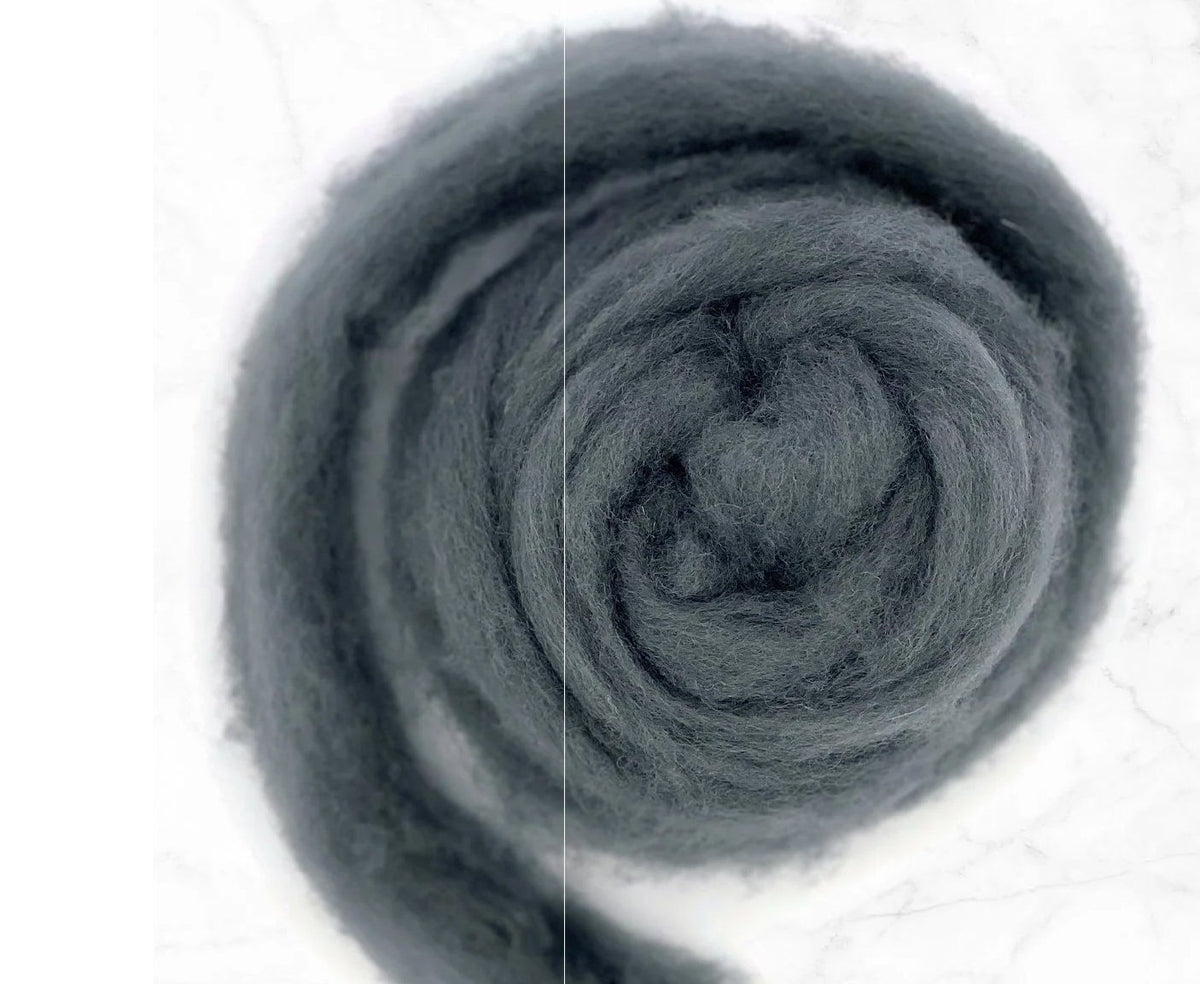 Corriedale Bulky Wool Roving-Granite – Mohair & More